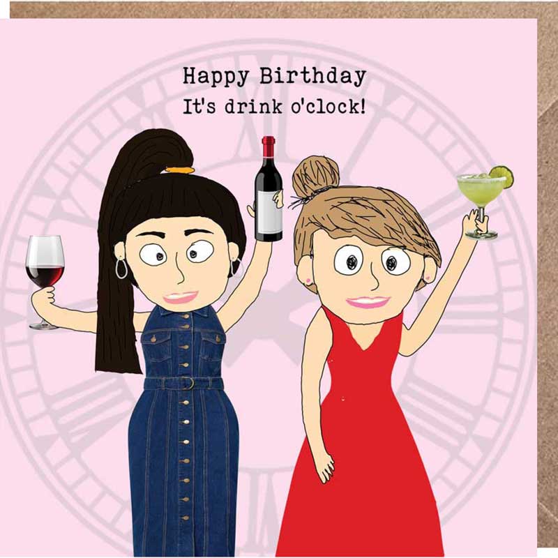 Lucy Loves Life Card Its Drink Oclock The Chic Nest