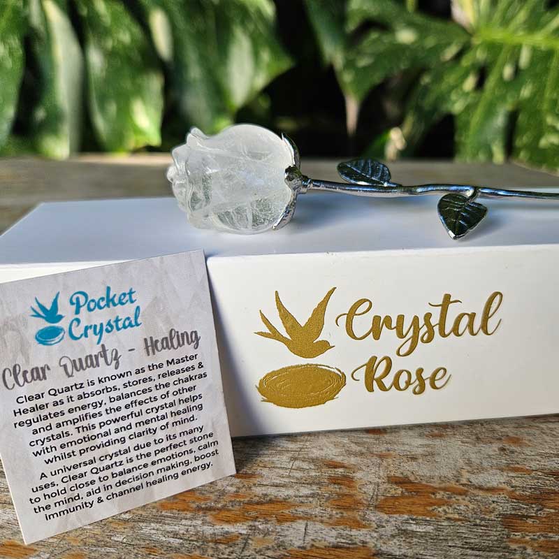 Clear Quartz Crystal Rose - Healing – The Chic Nest