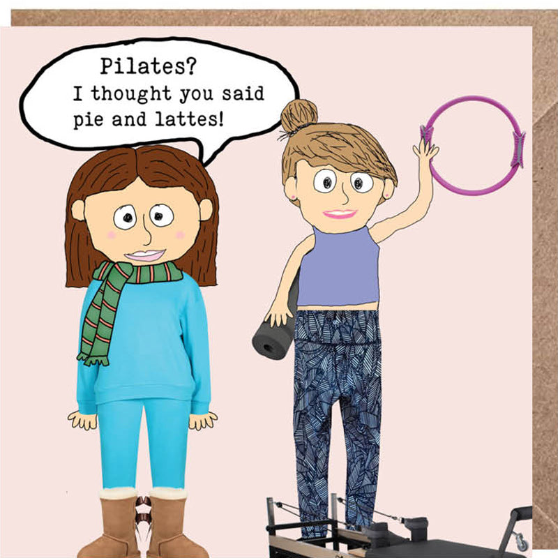 Lucy Loves Life Card - Pilates vs Pie & Lattes – The Chic Nest
