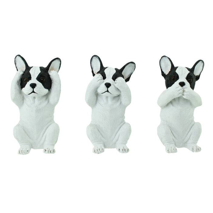 See No Evil, Hear No Evil, Speak No Evil Frenchies - White – The Chic Nest