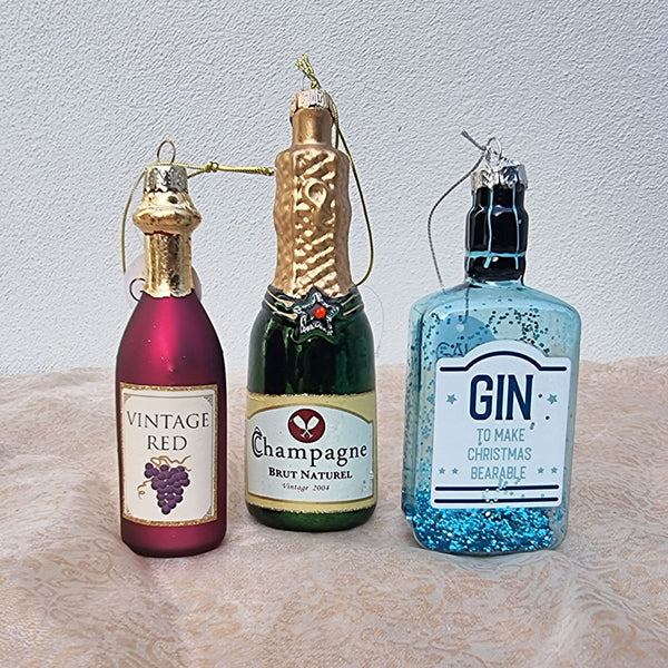 Red Wine Bottle Christmas Tree Ornament – The Chic Nest